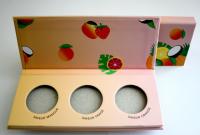 China Matte Lamination Empty Blush Palette DIAM 30MM 3 Pans Position for sale