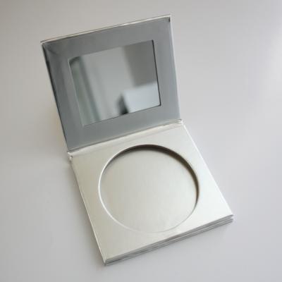 China Paper Empty Highlight Contour Palette Matte Silver With Glass Mirror for sale