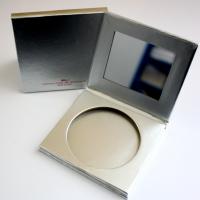 China Paper Empty Highlight Contour Palette Matte Silver With Glass Mirror for sale