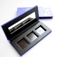China 3 Pans Makeup Empty Magnetic Palette UV Finished With Holes for sale