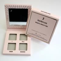 China 4 Pan 27mm Empty Blush Palette C2S Paper Greyboard Hot Foil Stamping for sale