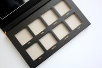China Yellow Stripe 8 Pan Empty Eyeshadow Palette Embossed With Shiny UV for sale