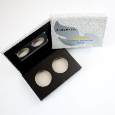 China Matte Black Empty Eyeshadow Palette Containers  CMYK Pantone Hot Foil Stamping for sale