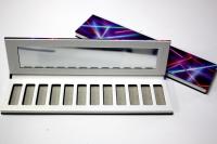 China 12 Pan Paper Empty Eyeshadow Palette Handmade With White Pearl Paper for sale