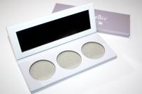 China 3 Pans Empty Blush Palette Diam 36MM Cmyk Colour Palette for sale