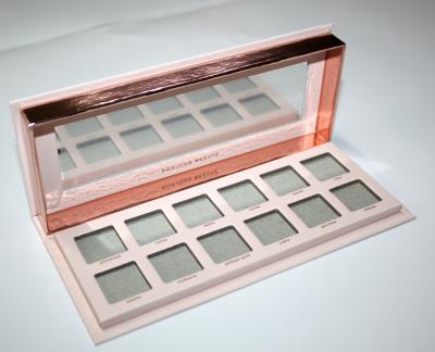 China Rose Gold Large Magnetic Eyeshadow Palette / 12 Pan Palette Pantone CMYK color for sale