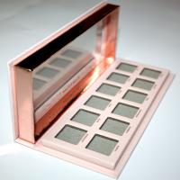 China Rose Gold Large Magnetic Eyeshadow Palette / 12 Pan Palette Pantone CMYK color for sale