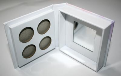 China White Empty Baked Eyeshadow Palette C2S Paper 27mm Diameter for sale