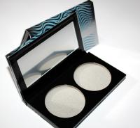 China 2 Pans Diam 59MM Contour Highlight Palette With Outer Shiny Silver Paper for sale
