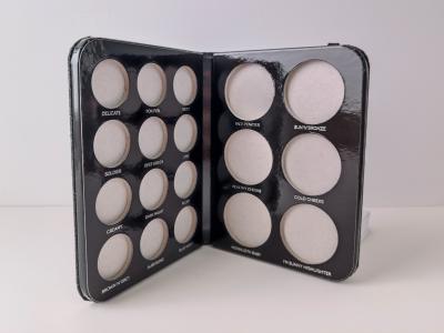 China Black Notebook Empty Eyeshadow Palette Box Packaging Eco Friendly for sale