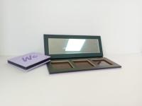 China OEM Cosmetic Empty Eyeshadow Palette 1 Color 3 Color With Mirror Black Inner for sale