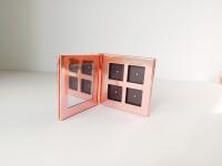 China Mini Custom Eyeshadow Palette With Mirror 4 Color Make Up Cosmetic Packaging for sale