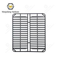 China Wanjusheng Metal Rib Bed Frame Full Size Customizable Large Double Iron Storage Bed Foldable for sale