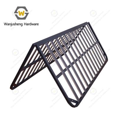 China Wanjusheng Metal Rib Bed Frame Full Size Customizable Large Size Solid Support Iron Foldable Base for sale