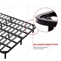 China Wanjusheng Metal Rib Bed Frame Full Size Customizable Large Size Solid Support Iron Foldable Base for sale