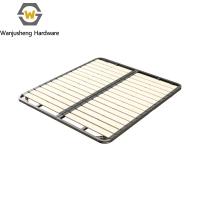 China Foshan Wide Slatted Metal Bed Frame Customizable Color and Size Foldable Double Bed for sale