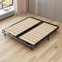 China Foshan Wide Slatted Metal Bed Frame Customizable Color and Size Foldable Double Bed for sale