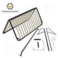 China Foldable Double Bed with Hardware Kit Furniture Spare Parts Metal Tatami Bed Frame for Rental House for sale