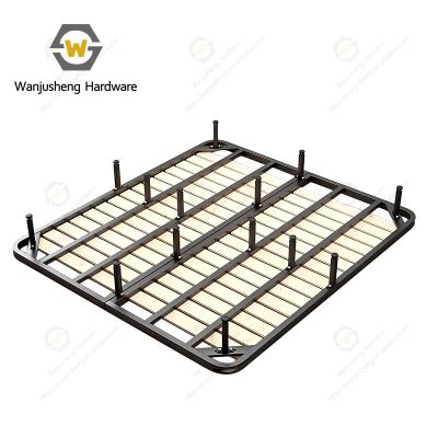 China Large Size Foldable Furniture Spare Parts Metal Frame for Double Bed 1.8m Long Tatami Bed Frame for sale