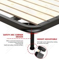 China Large Size Foldable Furniture Spare Parts Metal Frame for Double Bed 1.8m Long Tatami Bed Frame for sale
