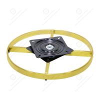 China Gold Stainless Steel Decorative Furniture Frame Hardware Accessories Sofa Armrest Base With Handle and Swivel Plate for sale