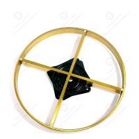China Gold Stainless Steel Decorative Furniture Frame Hardware Accessories Sofa Armrest Base With Handle and Swivel Plate for sale