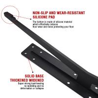 China Sofa Accessories Furniture Hardware Brackets Heavy-Duty Furniture Base Frames Black Metal Sofa Bed Legs for sale