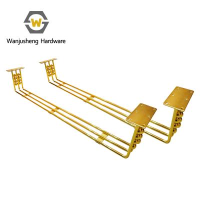 China Light Luxury Furniture Legs Gold Cabinet Feet Household Sofa Metal Base Frames Long Iron Sofa Legs for sale