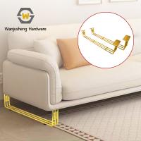 China Light Luxury Furniture Legs Gold Cabinet Feet Household Sofa Metal Base Frames Long Iron Sofa Legs for sale