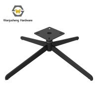China Thickened Cross Leg Sprayed Iron Base Bracket for Four-Legged Office & Sofa Chair Computer Chair Base Plate Fittings for sale