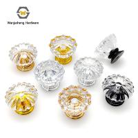 China Modern Plastic Acrylic Wardrobe/dresser Handle Ball Crystal Furniture Handle for Kitchen Cabinet Drawer Hardware Accessories for sale