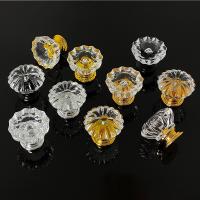 China Modern Plastic Acrylic Wardrobe/dresser Handle Ball Crystal Furniture Handle for Kitchen Cabinet Drawer Hardware Accessories for sale
