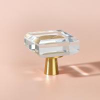 China Modern Luxury French Crystal Single-Hole Brass Door Handle Pull for Dresser for Bedroom Use for sale