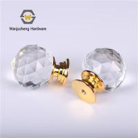 China Hardware Accessories Zinc Alloy Wardrobe Knob Pull Kitchen Cabinet Drawer Sphere Ball 20mm Crystal Furniture Handle for sale