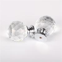 China Hardware Accessories Zinc Alloy Wardrobe Knob Pull Kitchen Cabinet Drawer Sphere Ball 20mm Crystal Furniture Handle for sale