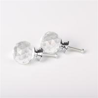 China Hardware Accessories Zinc Alloy Wardrobe Knob Pull Kitchen Cabinet Drawer Sphere Ball 20mm Crystal Furniture Handle for sale