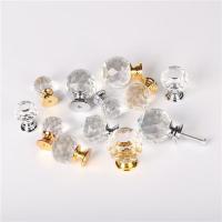 China Hardware Accessories Zinc Alloy Wardrobe Knob Pull Kitchen Cabinet Drawer Sphere Ball 20mm Crystal Furniture Handle for sale
