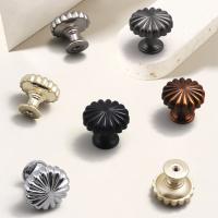 China Single Hole Zinc Alloy Cabinet Knob Pumpkin Handle Small Single Grain Single Button Design for Dresser Wardrobe Use Direct for sale