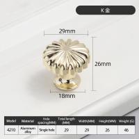 China Single Hole Zinc Alloy Cabinet Knob Pumpkin Handle Small Single Grain Single Button Design for Dresser Wardrobe Use Direct for sale