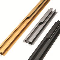China Factory Wholesale Aluminum Embedded Furniture Drawer Pull Kitchen Cabinet Handle Wardrobe Handle for sale