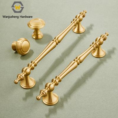 China Retro Furniture Hardware Brass Cabinet Wardrobe Handle Kitchen Bedroom Living Room Furniture Handle Metal Spare Parts for sale