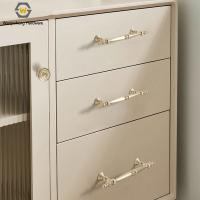 China Retro Furniture Hardware Brass Cabinet Wardrobe Handle Kitchen Bedroom Living Room Furniture Handle Metal Spare Parts for sale