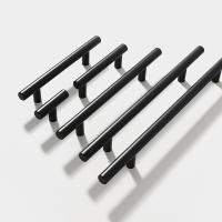 China Modern 30mm T-Bar Cabinet and Drawer Handles Solid Stainless Steel Hollow Kitchen Hardware Pulls Bedroom Living Room Hotel for sale