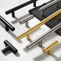 China Modern 30mm T-Bar Cabinet and Drawer Handles Solid Stainless Steel Hollow Kitchen Hardware Pulls Bedroom Living Room Hotel for sale