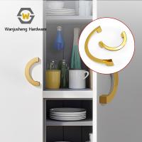 China Modern Minimalist Semi-Circular Pull Handles Zinc Alloy Hardware Accessories for Kitchen Cabinets Cabinet Doors and Drawers for sale
