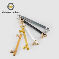 China European-style Aluminum Alloy square Pull Handle Two-tone Spliced Vertical Grain Handle for Home Cabinet Drawer & Wardrobe Doors for sale