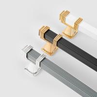 China European-style Aluminum Alloy square Pull Handle Two-tone Spliced Vertical Grain Handle for Home Cabinet Drawer & Wardrobe Doors for sale
