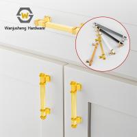 China European-style Aluminum Alloy square Pull Handle Two-tone Spliced Vertical Grain Handle for Home Cabinet Drawer & Wardrobe Doors for sale