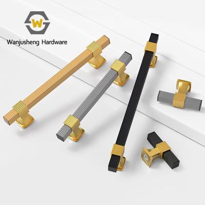 China Two-tone Spliced Light Luxury European-style Handle for Wardrobe Cabinet Drawer Shoe Cabinet and Other Furniture Hardware for sale