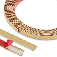 China Sofa Decoration Strip with Tapes Golden Decorative Strip Furniture Edge Banding with Adhesive Tape for sale